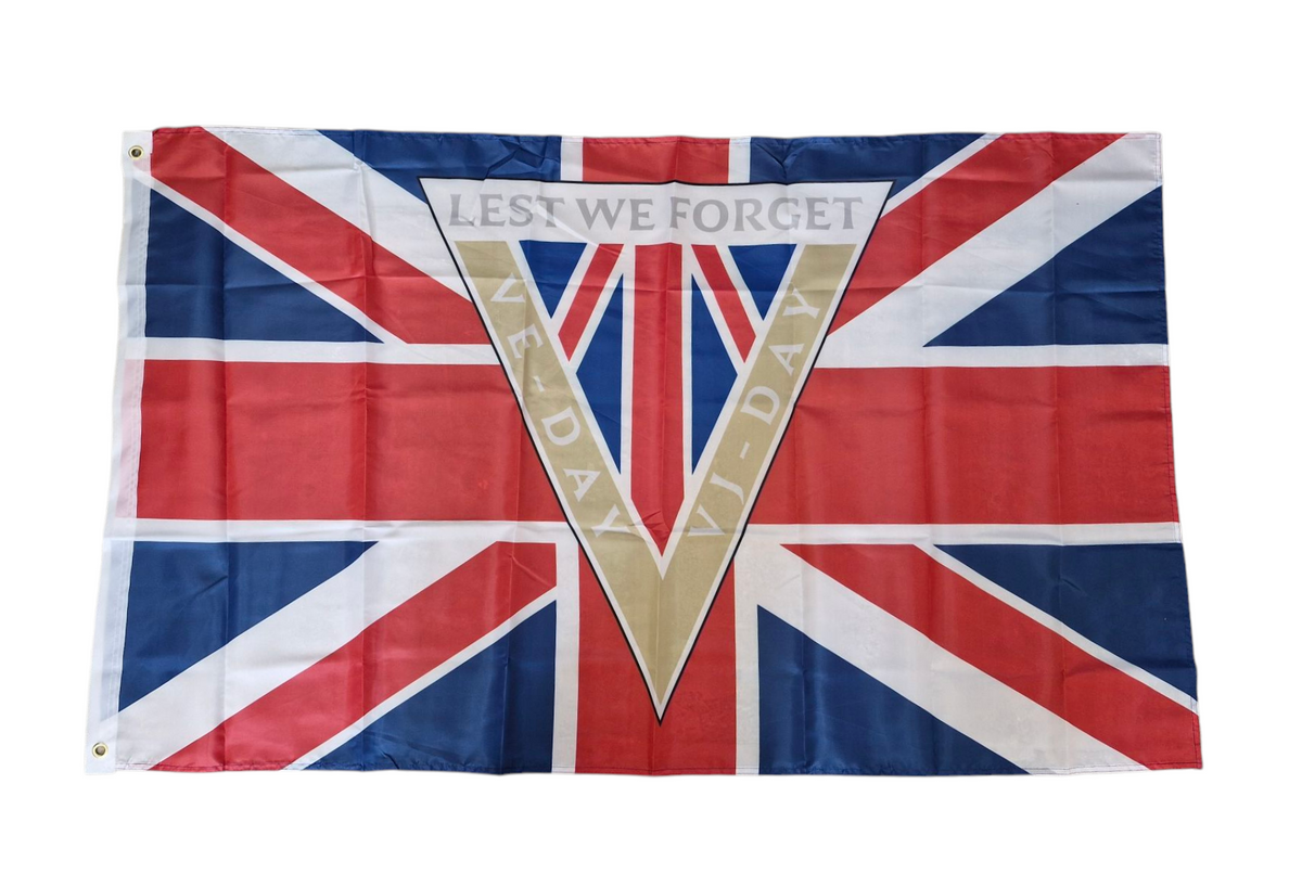 VE/VJ Day 80th Anniversary Commemorative Flag 2025 – Empire Poppy Store