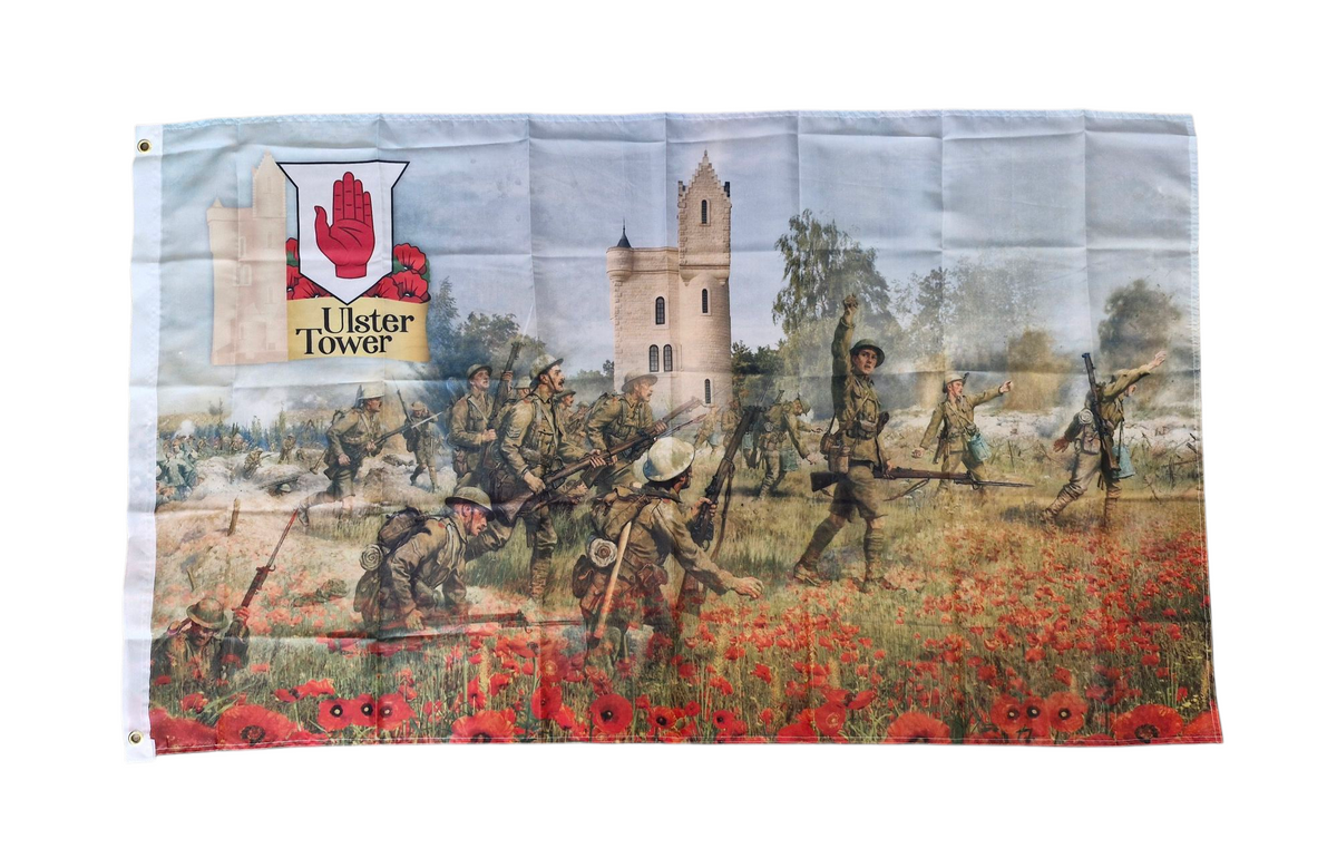 Ulster Tower Commemorative Flag – Empire Poppy Store